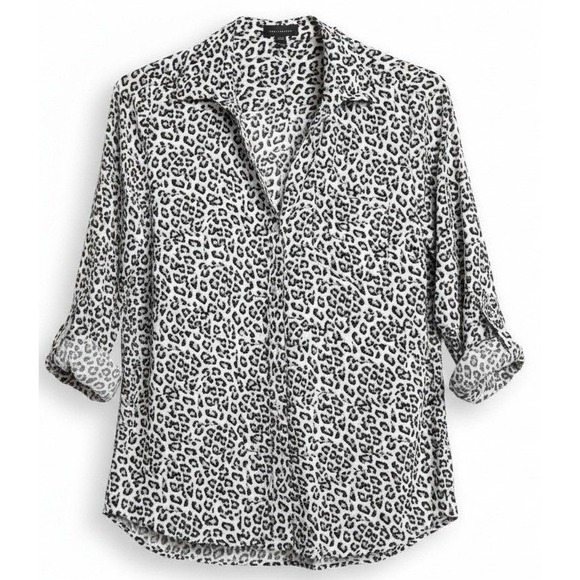 The Limited | Tops | The Limited Womens Leopard Print Button Down Shirt ...